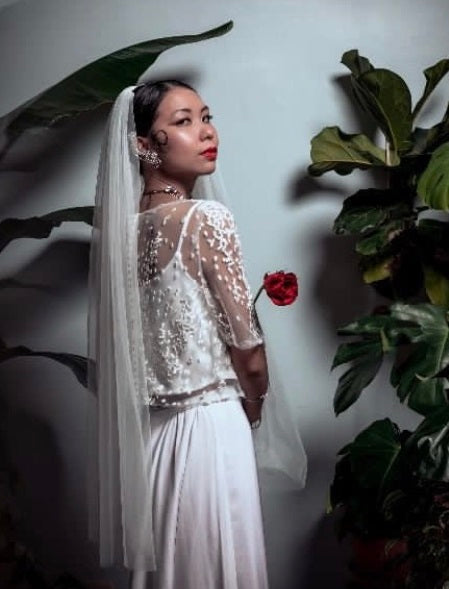 Custom design bridal gown using Gabby Lace
