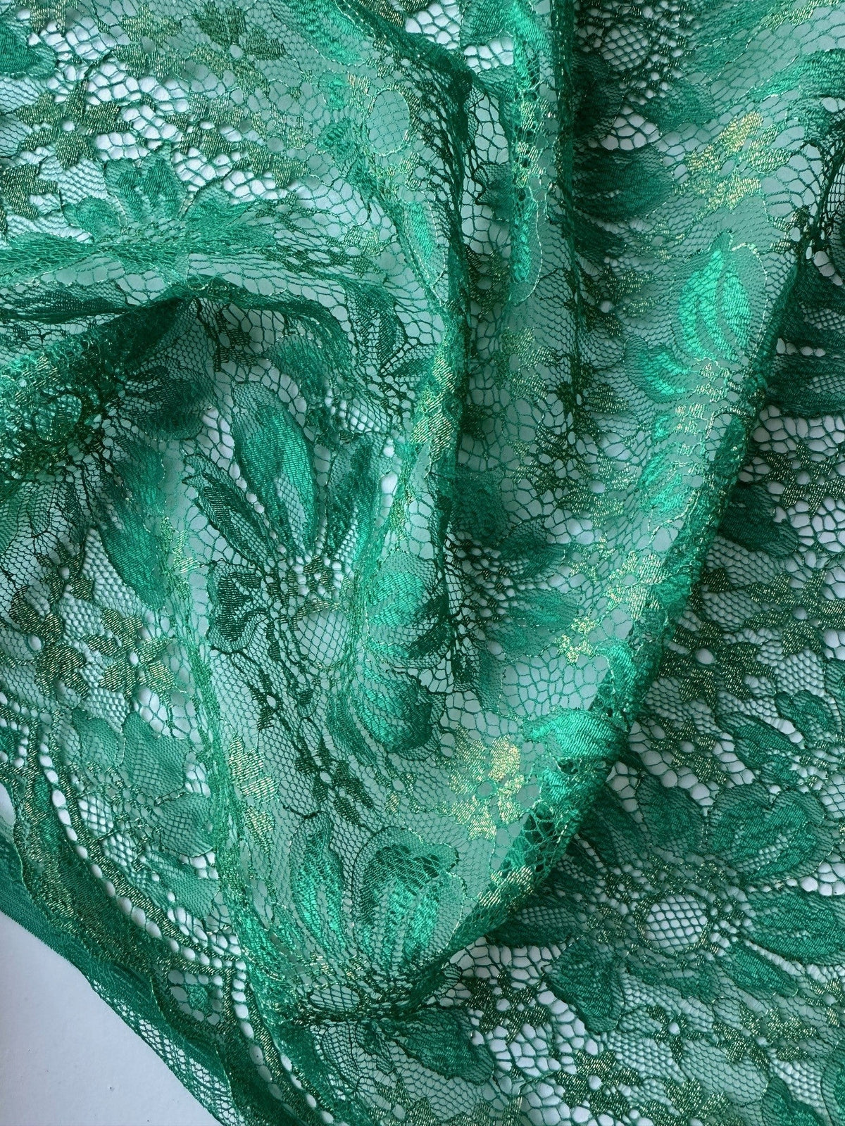 Green Lace for Dressmaking