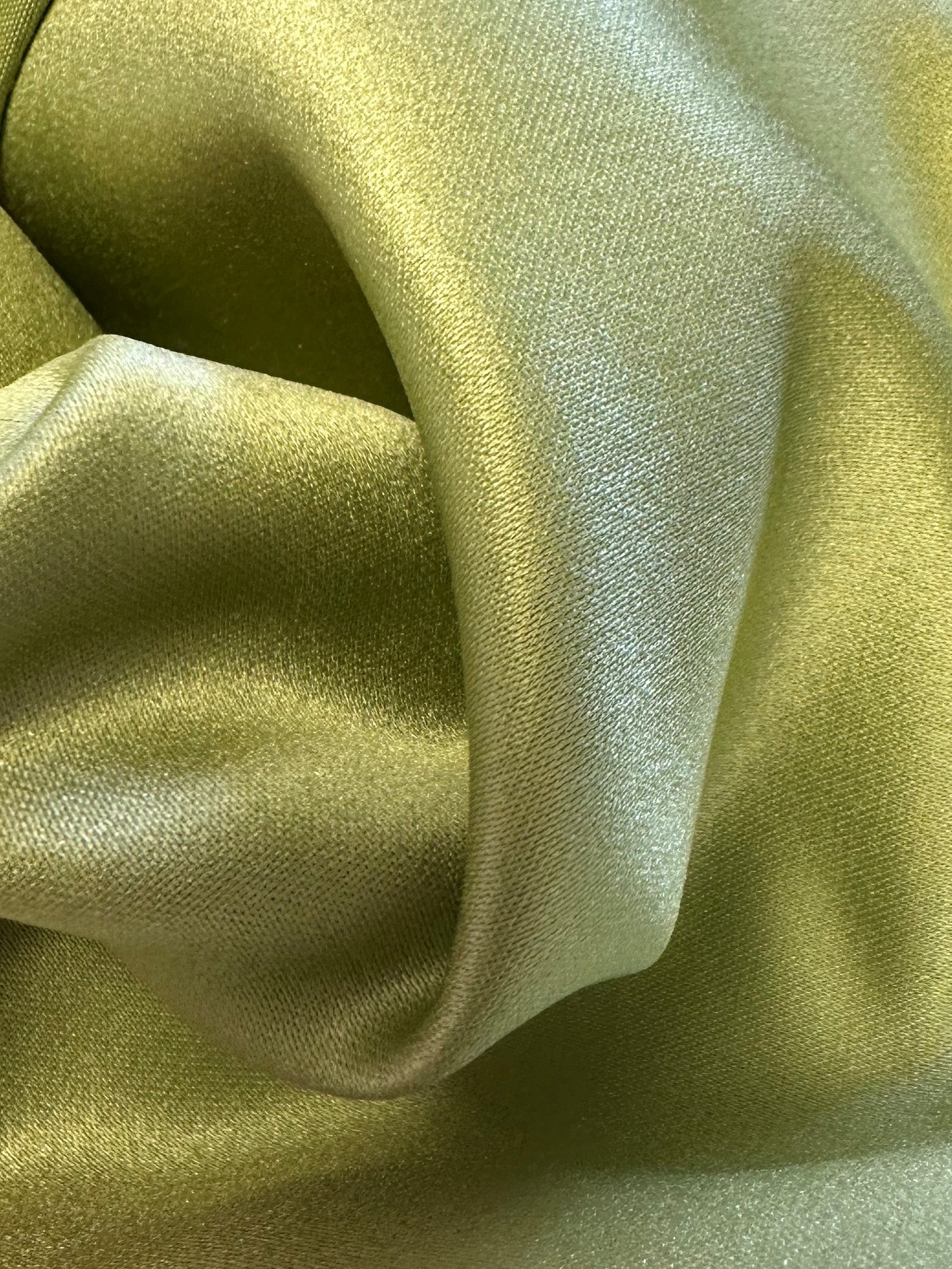 Apple Green Polyester Satin - Contessa