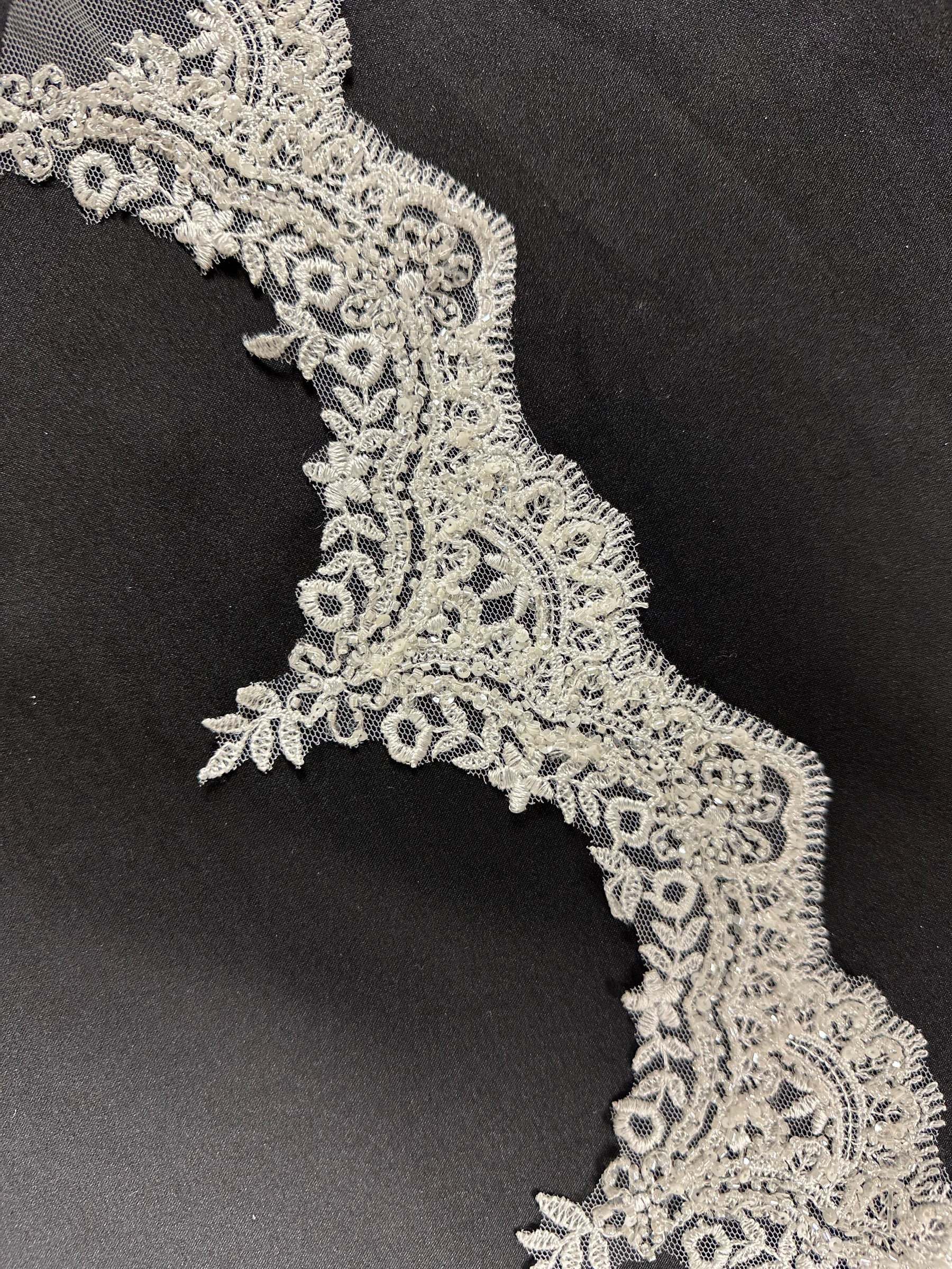 Ivory Beaded Lace Trim - Hannah (CF)