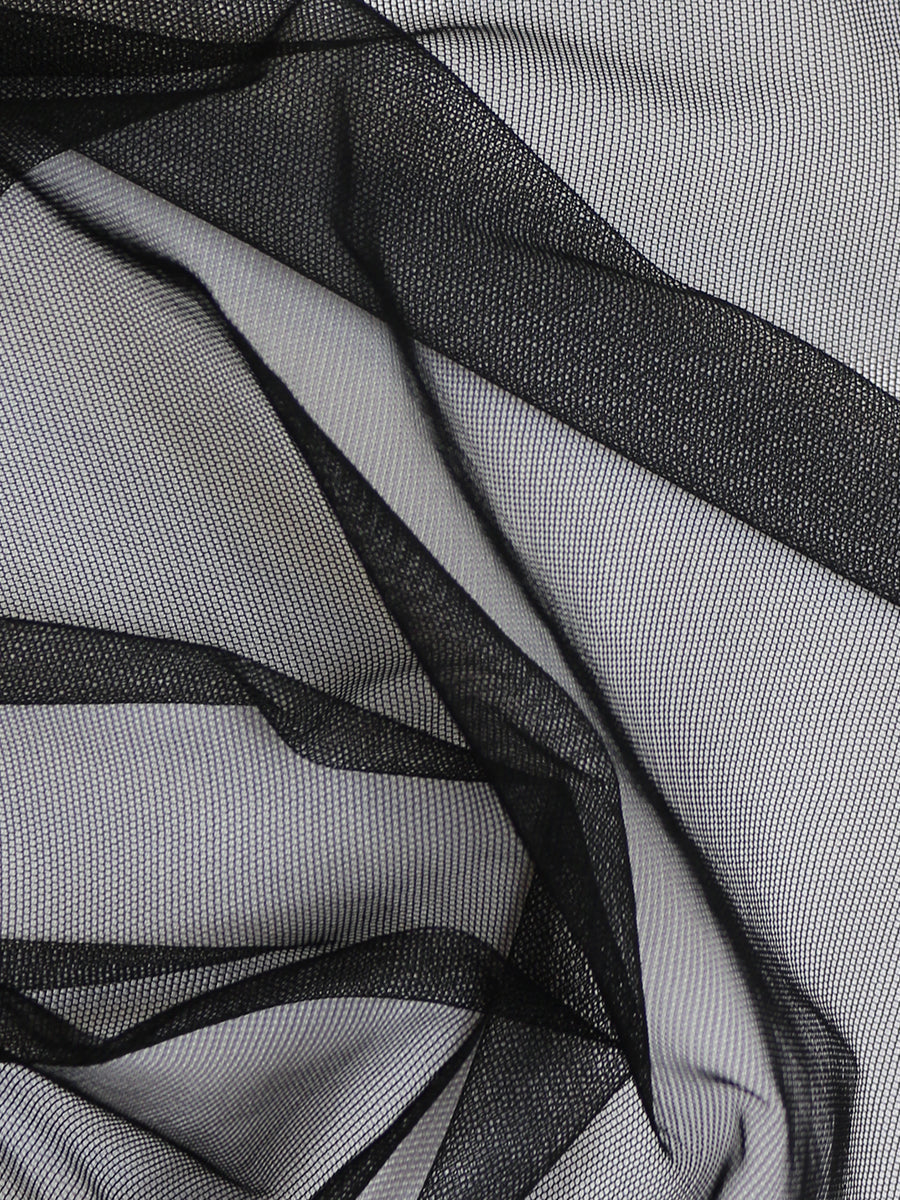 Black Illusion Stretch Tulle - Illusionary