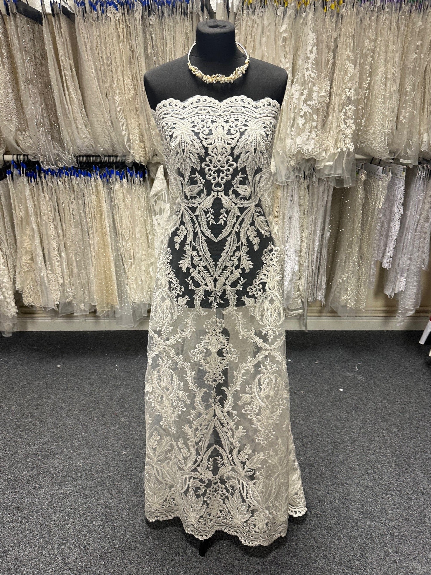 Rich Ivory Corded Lace – Dilys