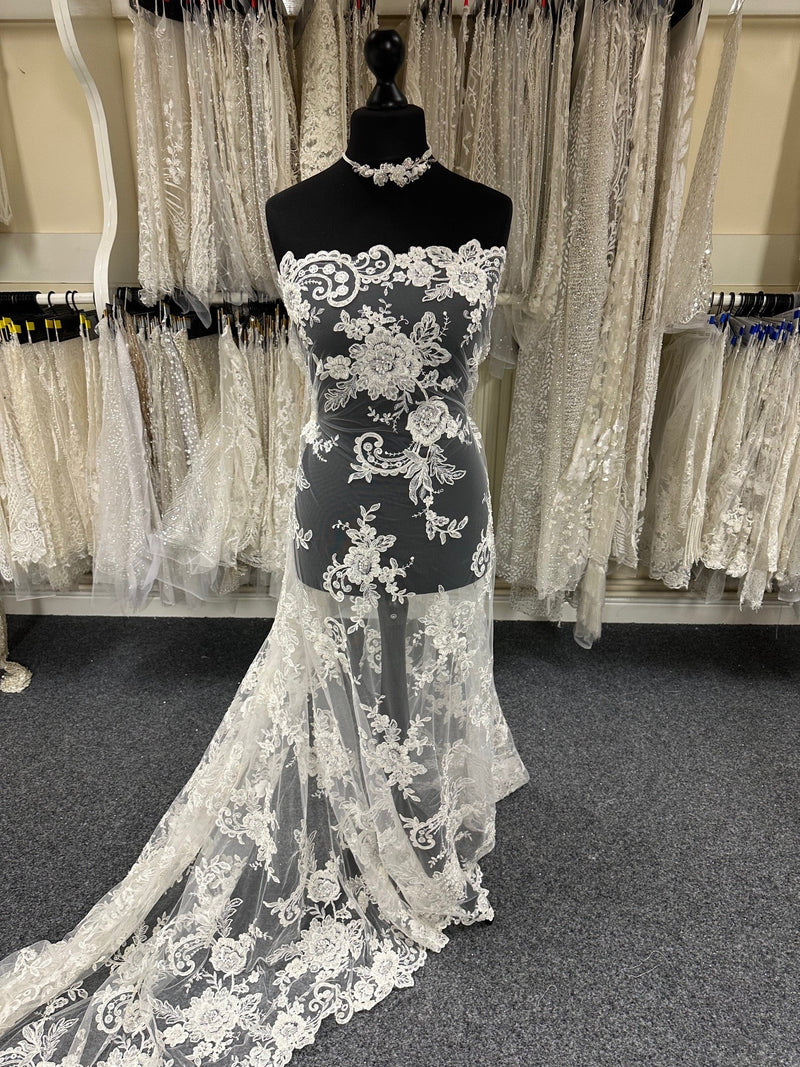 Beaded Lace : Wedding Dress - Bridal Fabrics