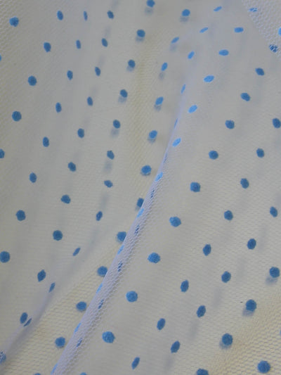 Pale Blue Flock Tulle - Fiesta