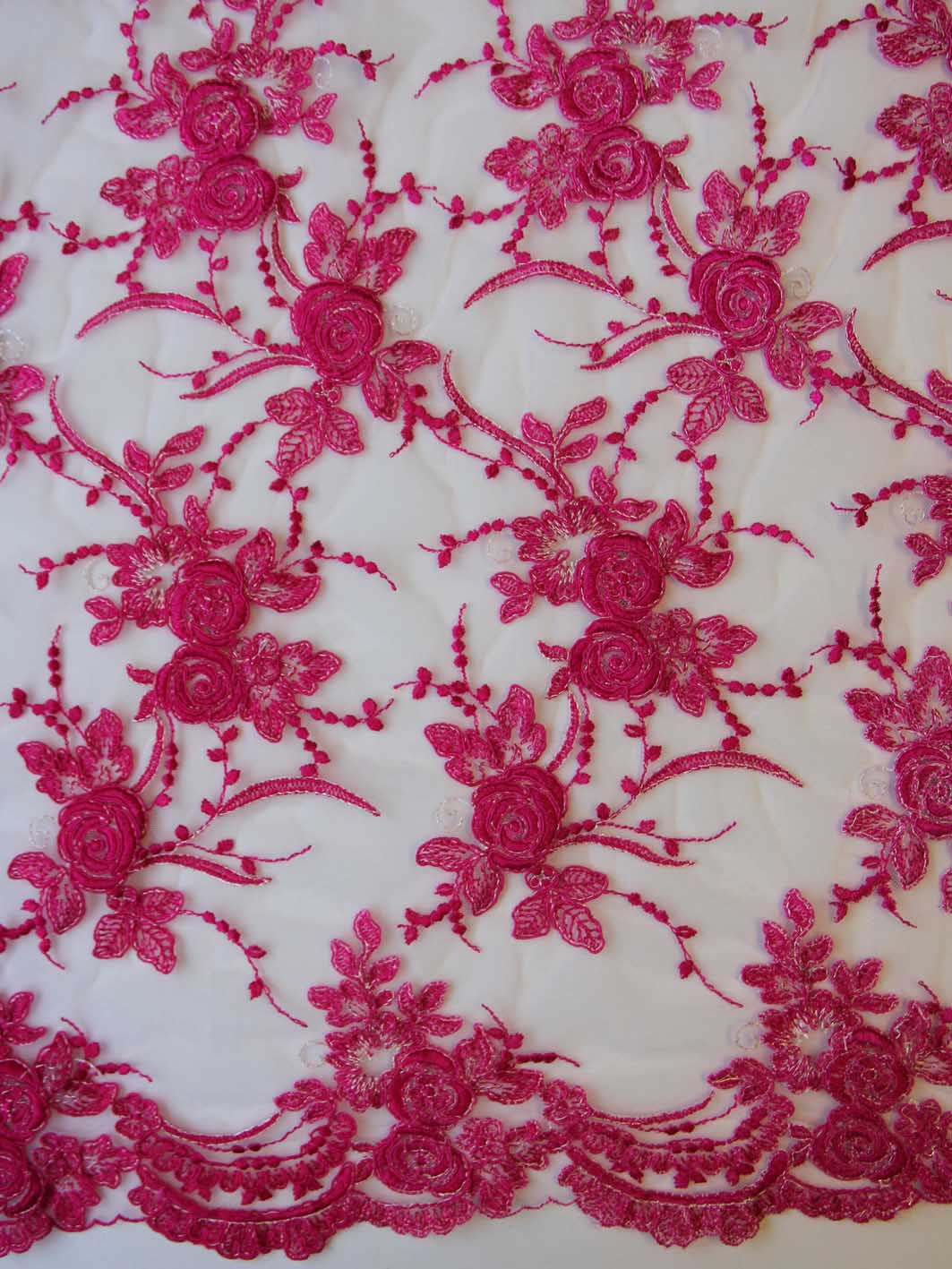 Passion Pink Lace for Dressmaking - Maria