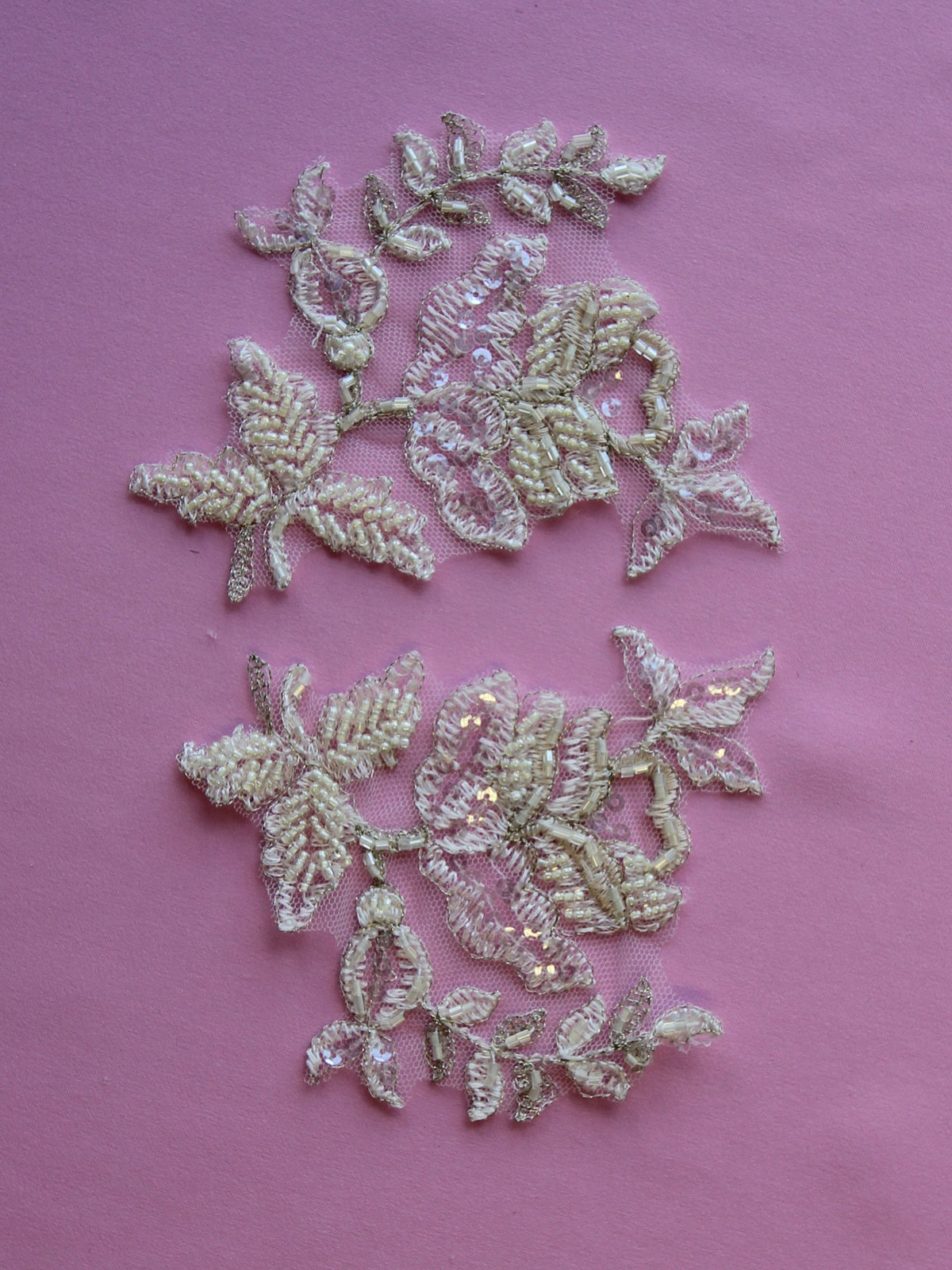 Champagne Appliques : Wedding Dress Adornment - Bridal Fabrics