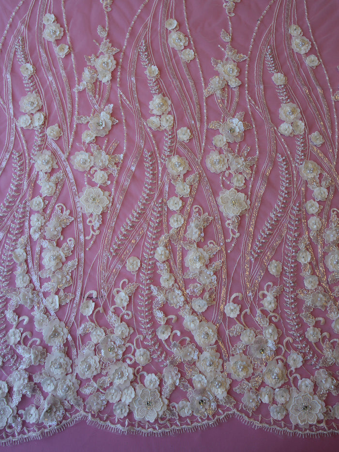 3D Lace : Dress Making - Bridal Fabrics
