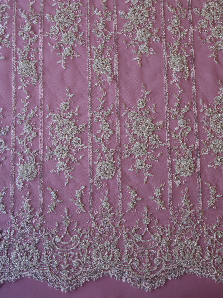 Beaded Lace : Wedding Dress - Bridal Fabrics