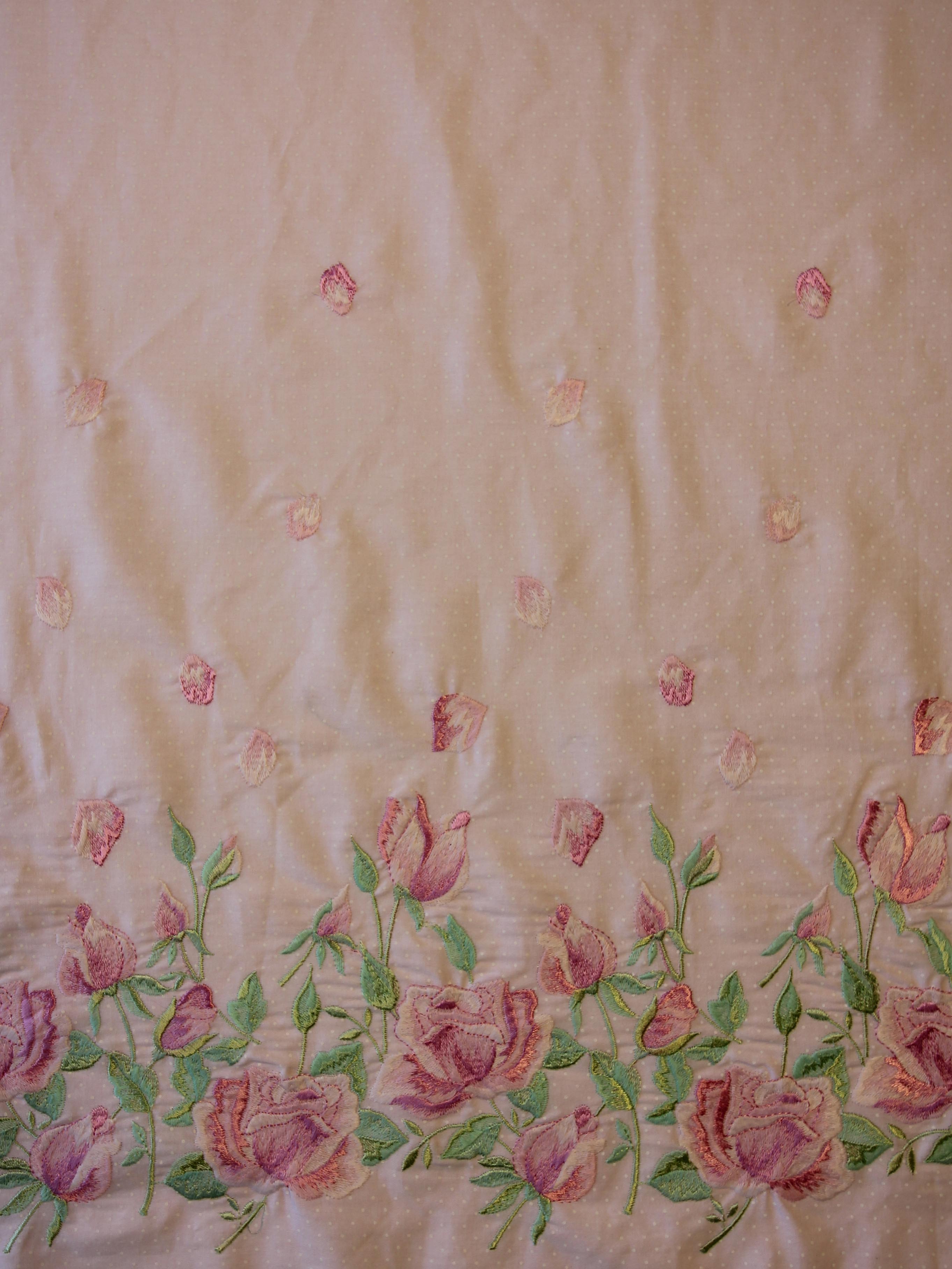 Pink Embroidered Fabric - Fabrizia
