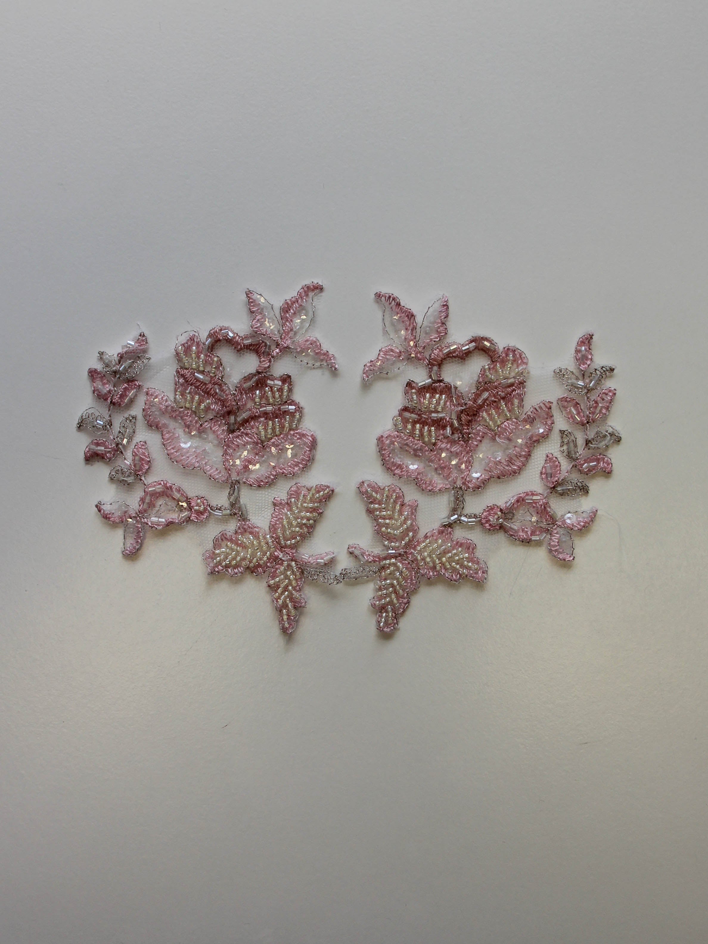 Peony Pink Lace Appliques - Chloe