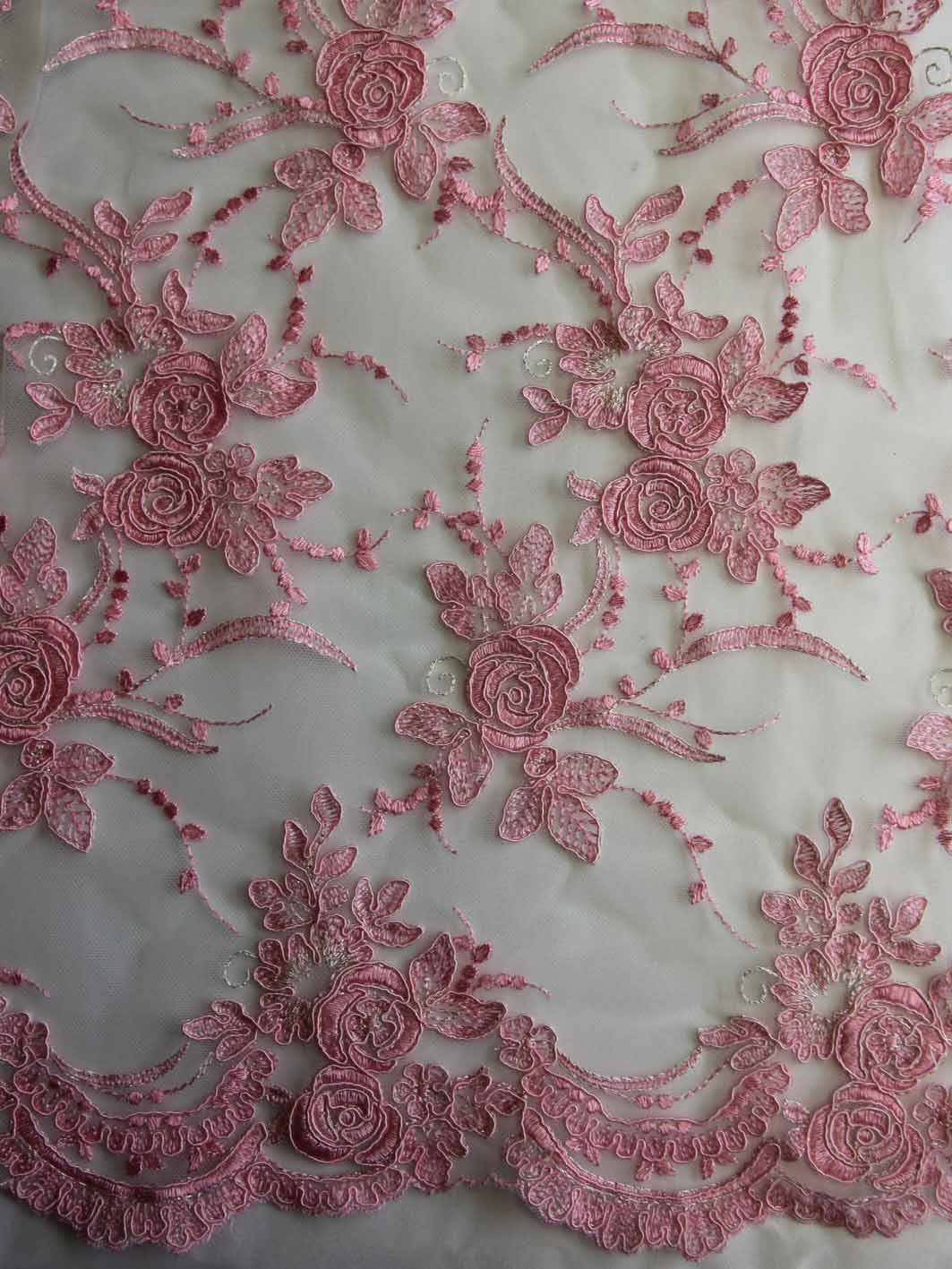 Peony Pink Lace for Dressmaking - Maria