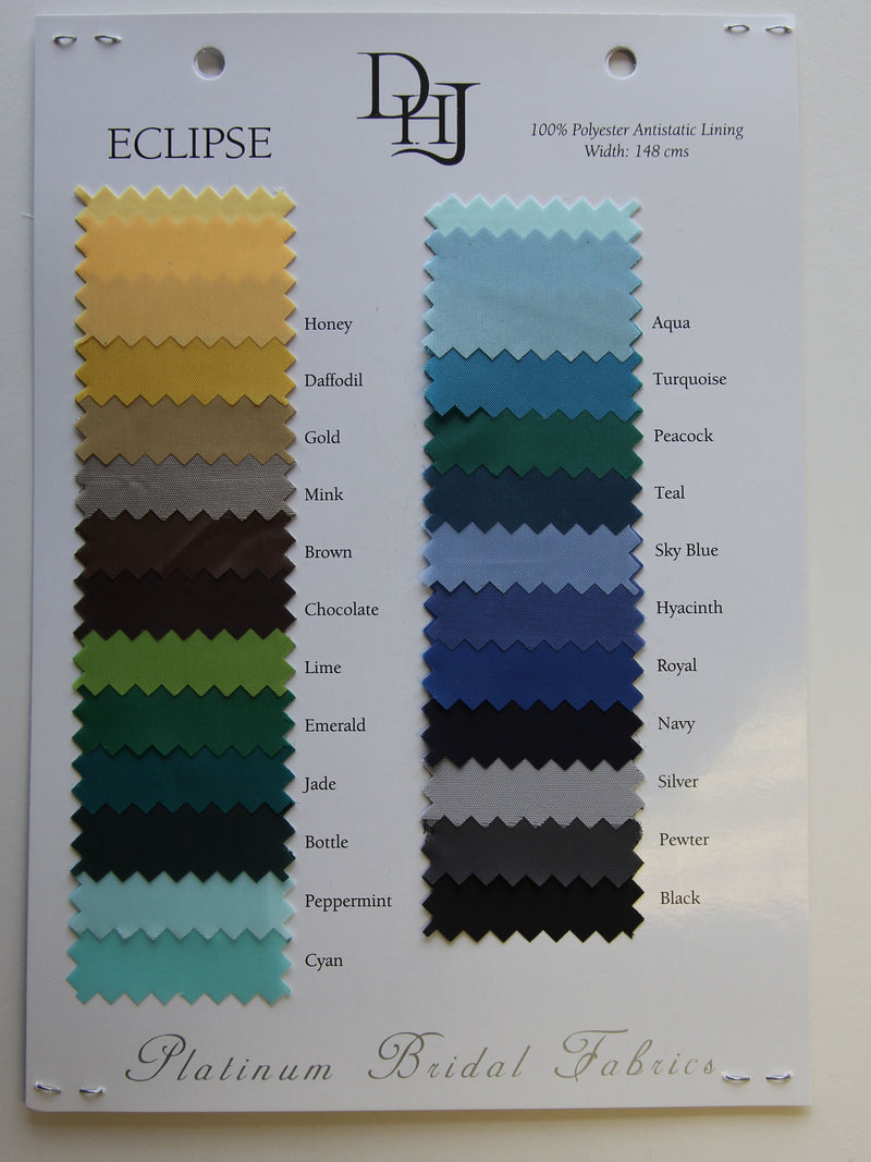 Shade Cards of Bridal Fabrics : Dressmaking - Bridal Fabrics