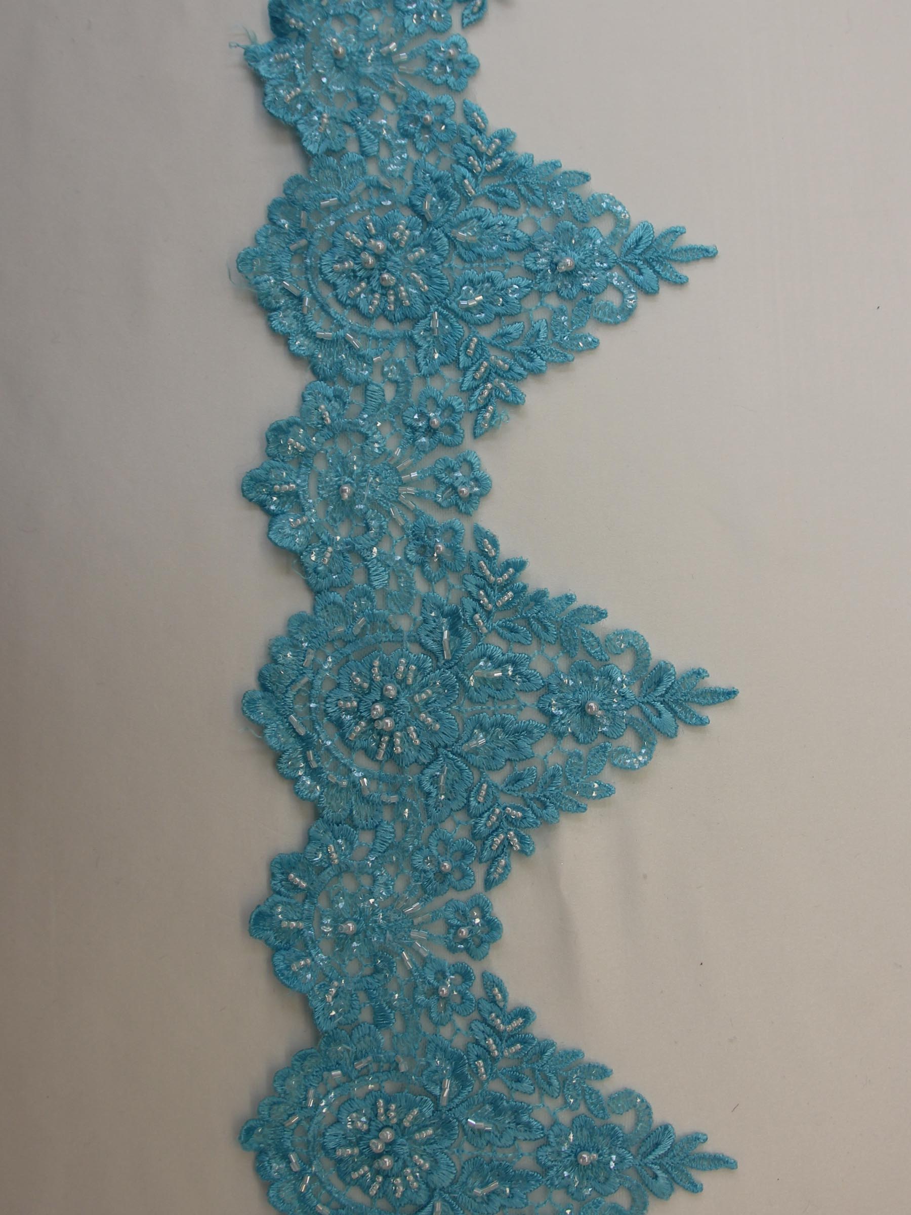 Turquoise Lace Trim - Hazel